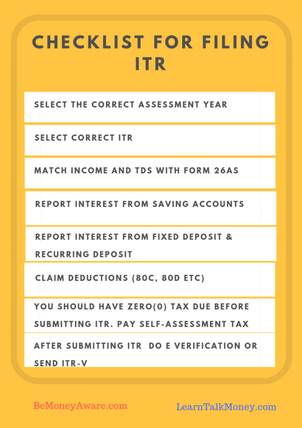 Checklist-filing-ITR